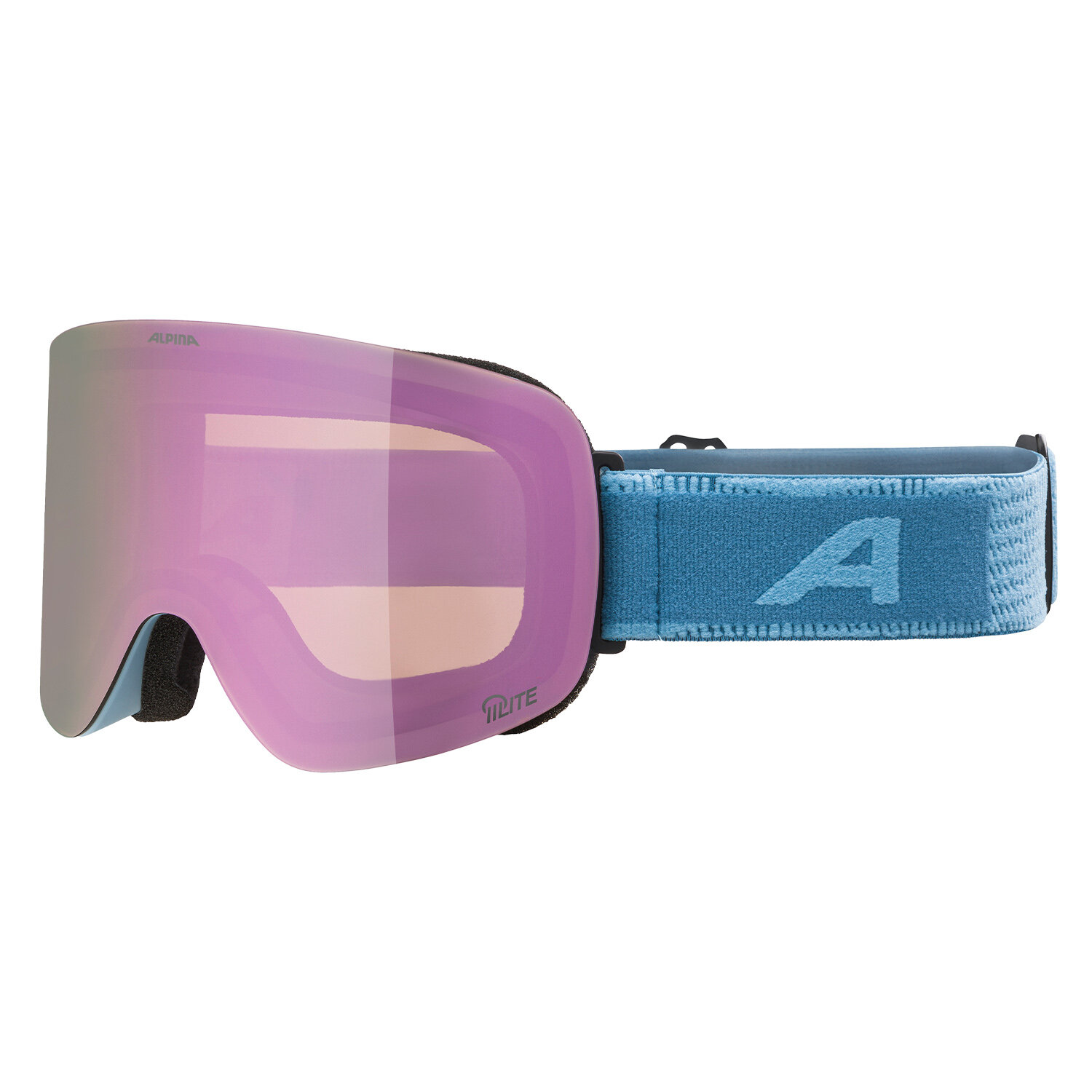 Маска горнолыжная ALPINA Penken Q-Lite Smoke-Blue Matt/Q-Lite Rose S2 (US: L)