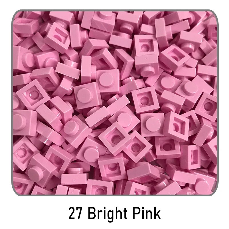 Строительные блоки LEGO® 1x1, Розовый, 27 Bright Pink