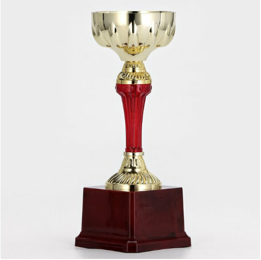 Кубок 133B, наградная фигура, золото, подставка пластик, 22 × 8,3 × 8,3 см. 2460091 133B золото командор