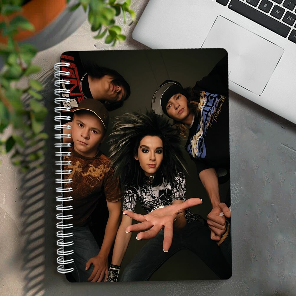 Блокнот для записей в клетку подарочный в твердой обложке А5 Tokio Hotel