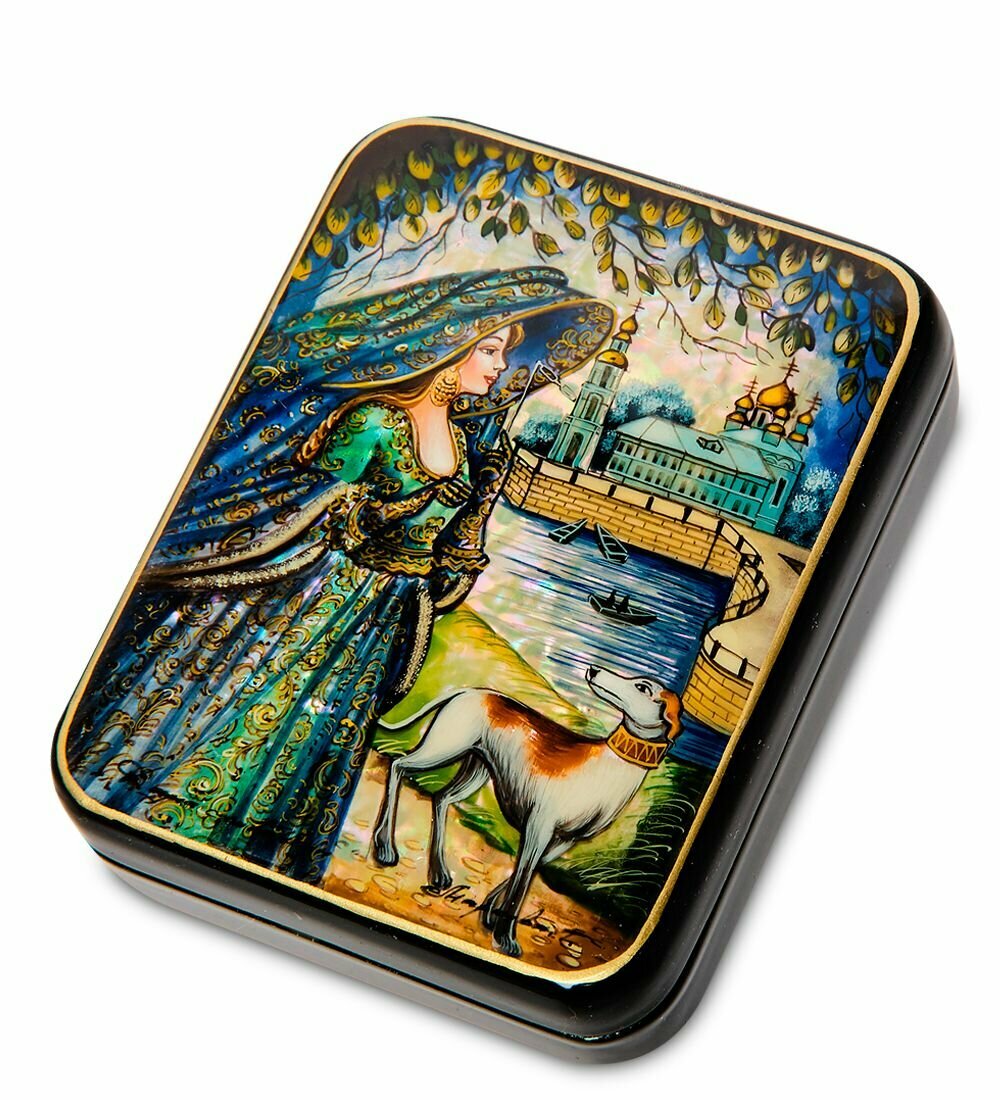 Шкатулка "Дама с собакой" исп. Маркова