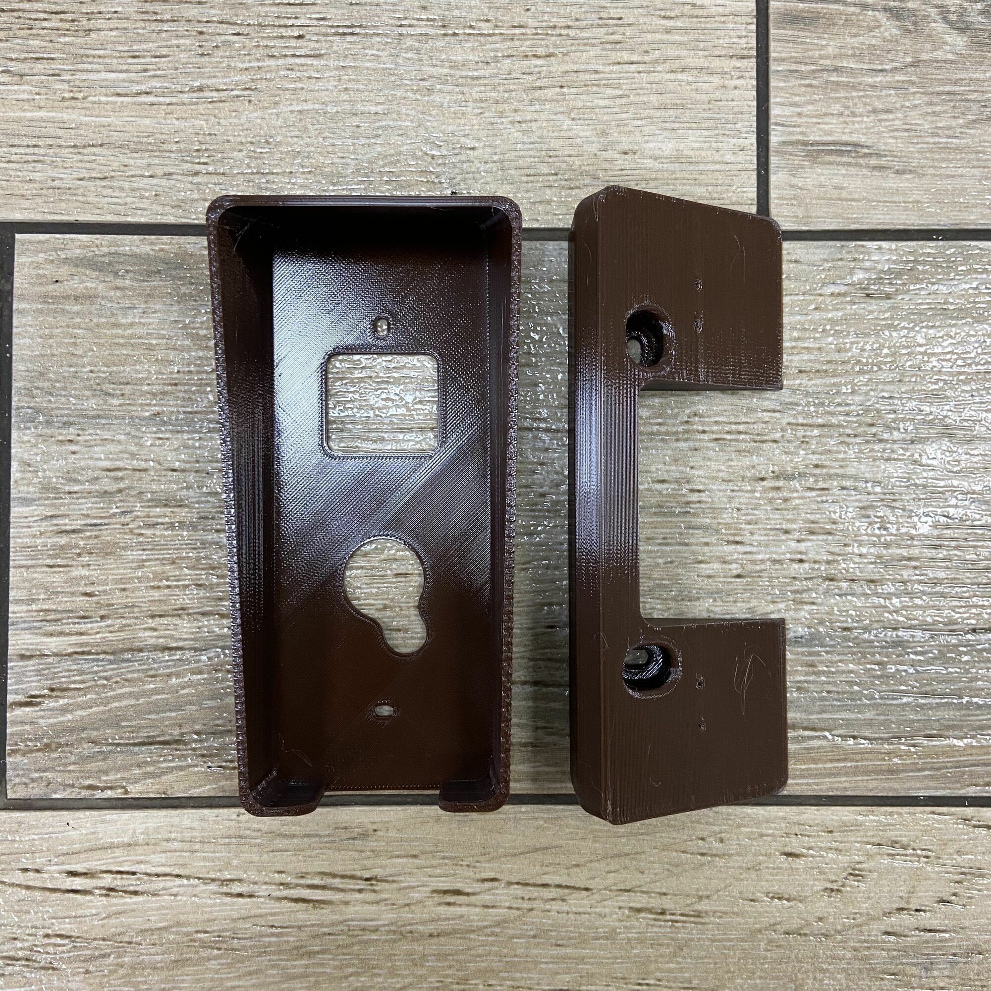 Комплект козырек + уголок для вызывной панели домофона TANTOS iPanel (черный) 145х58мм (3D-печать, пластик)