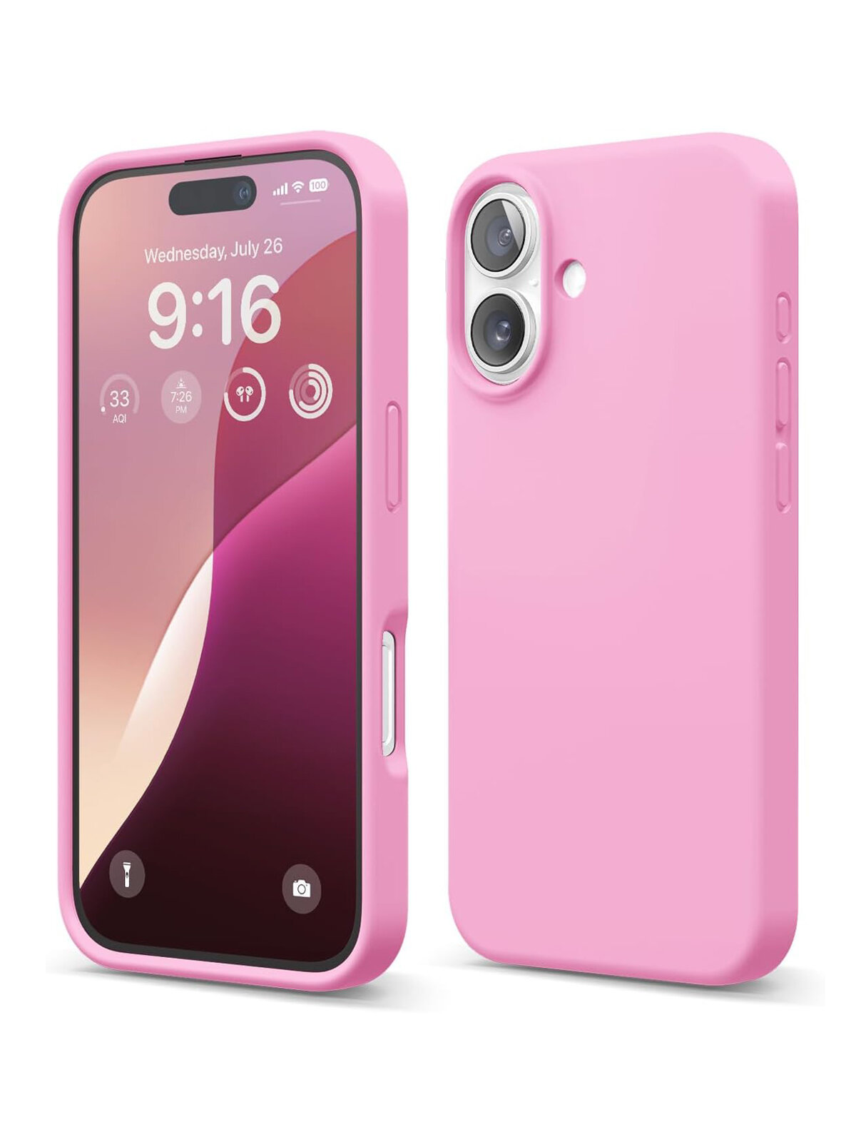 Elago для iPhone 16 чехол Soft silicone (Liquid) Hot Pink