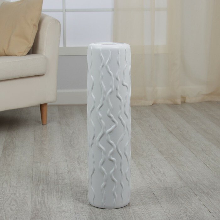 Ваза керамика напольная "Палмер" 58 см, белый 10325006