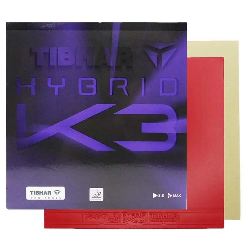 Оригинальный резиновый лист для настольного тенниса TIBHAR HYBRID K3 с предварительно настроенной губкой для торта ESN, сделано в Германии