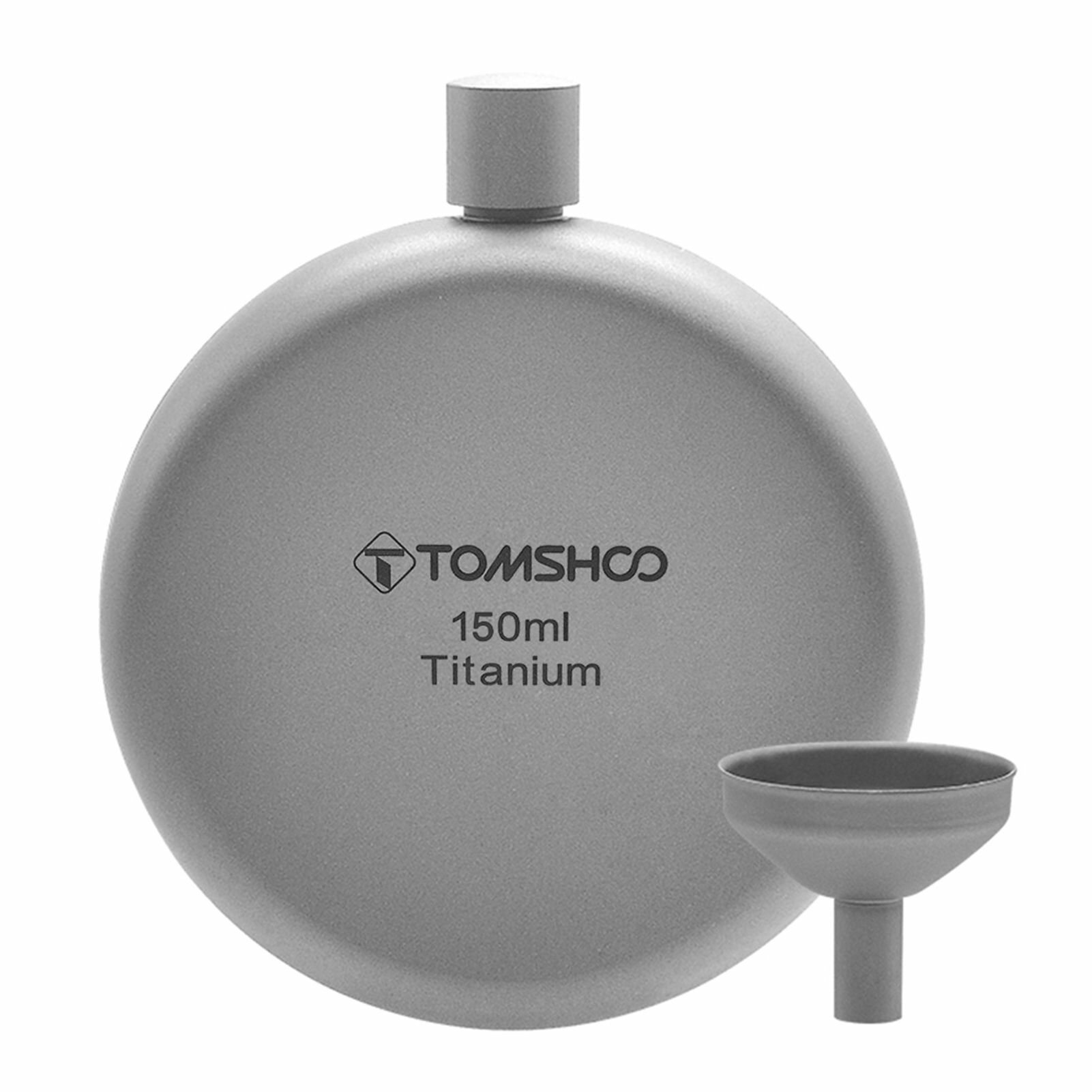 Фляжка-кувшин TOMSHOO из чистого титана на открытом воздухе 150 мл с воронкой