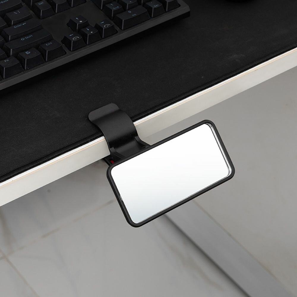 Зеркало для наблюдения за ребенком с клипсой, 360 вращение, квадратное