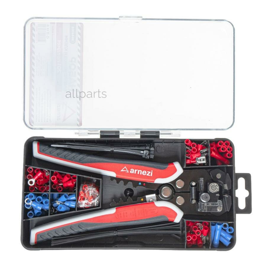 ARNEZI R6041102 Набор наконечников и клемм со стриппером универсальный 201пр. ARNEZI R6041102