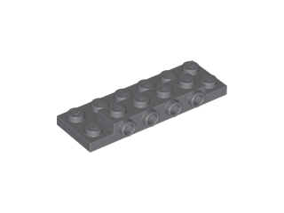 Plate, Modified 2 x 6 x 2/3 with 4 Studs on Side, 87609 Dark Bluish Gray N