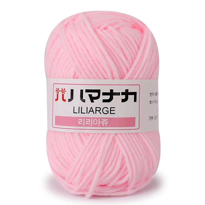 Пряжа LILIARGE молочно-розовая, 2 light pink, 25г, 50м