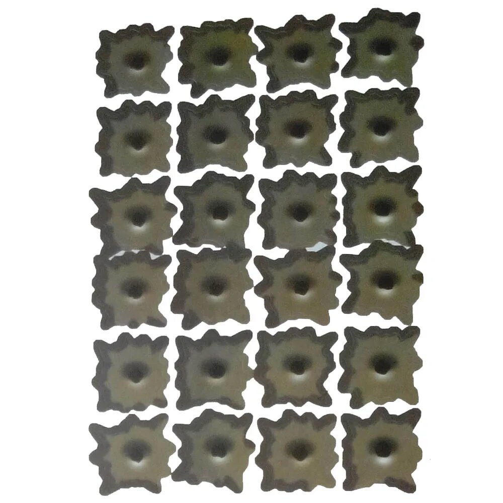 Автомобильная наклейка, реалистичные пулевидные отверстия, стикер для стайлинга автомобиля, наклейка с отверстием для выстрела, водонепроницаемая Высококачественная Персонализированная 24 holes