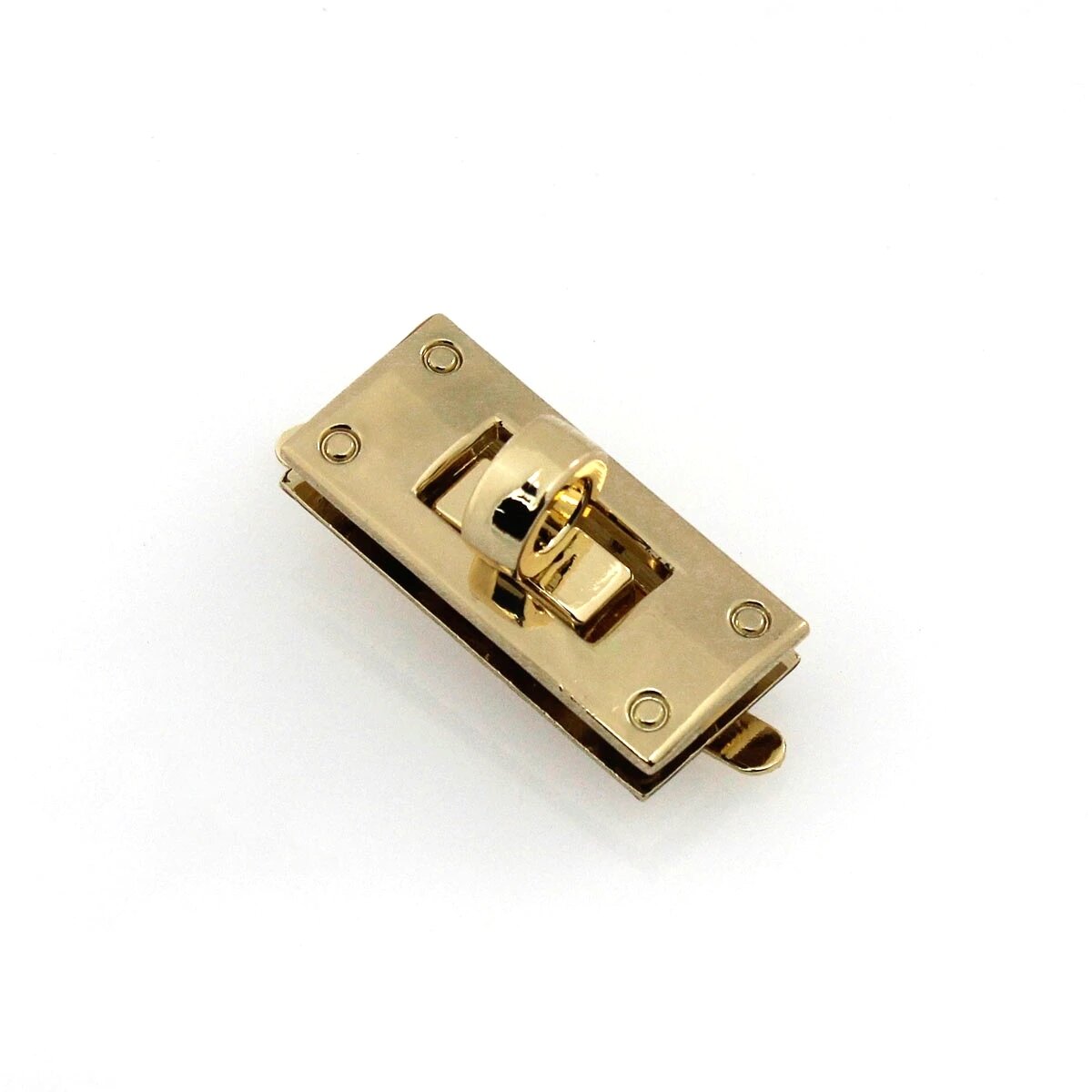 Металлический поворотный замок для сумок Light gold