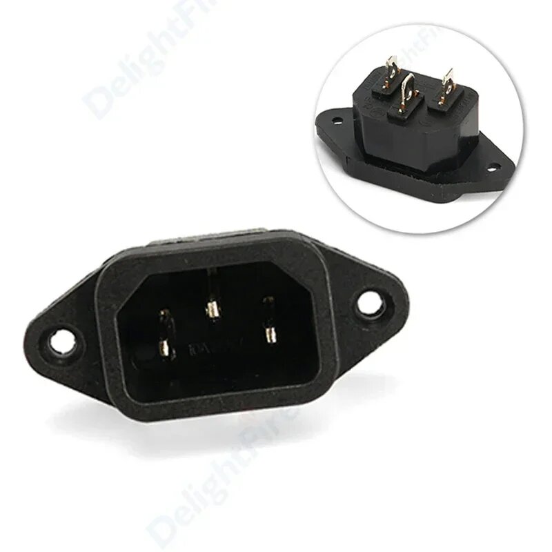 Электрическая розетка IEC 320 C13 C14 DelightFire C14 Plug-Male, 1PCS