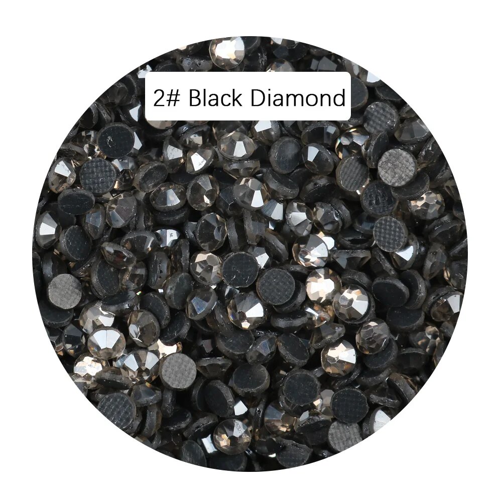 DMC Стразы горячей фиксации CRYSTAL SS6-SS30 Черный, 2mm(SS6)1440pcs, 02