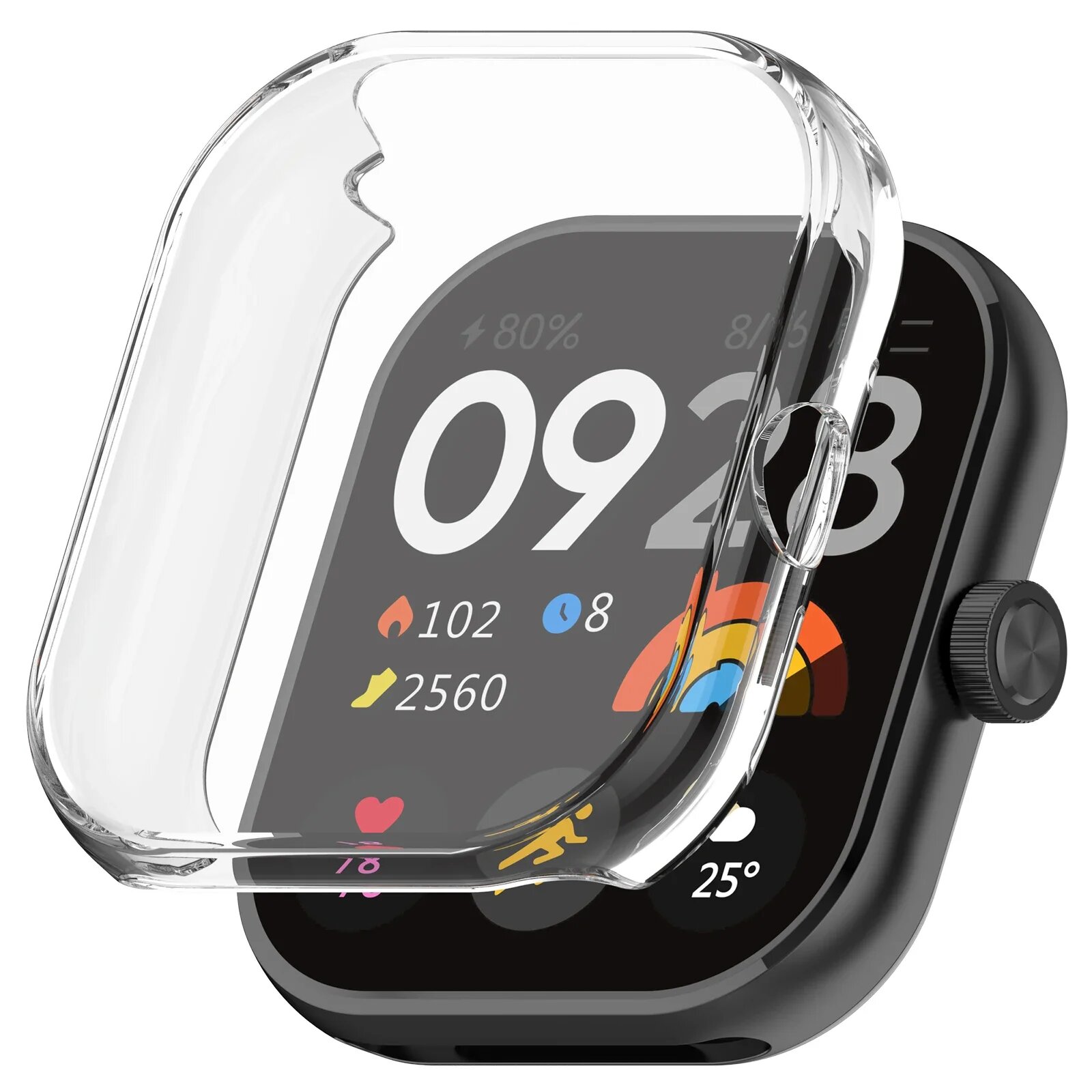 Чехол для Redmi Watch 4, Redmi Watch 3, Redmi Watch 3 Черный, Redmi Watch 3 active, прозрачный