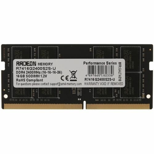 Модуль памяти AMD DDR4 16 ГБ R7416G2400S2S-U