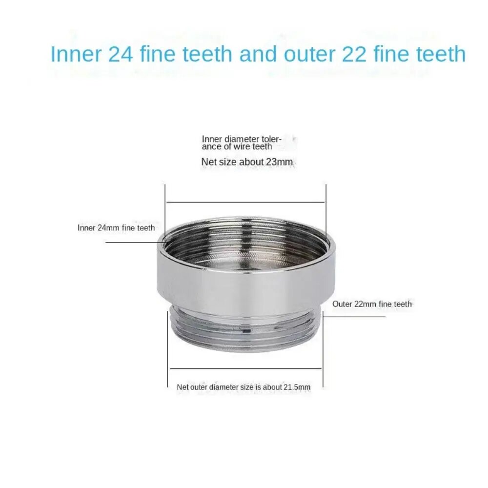 Набор адаптеров для кухонного смесителя с шайбой, комплект из 18/20/22/24 мм-22 мм, с экономичным разъемом «Папа/мама», аксессуары для ванной комнаты