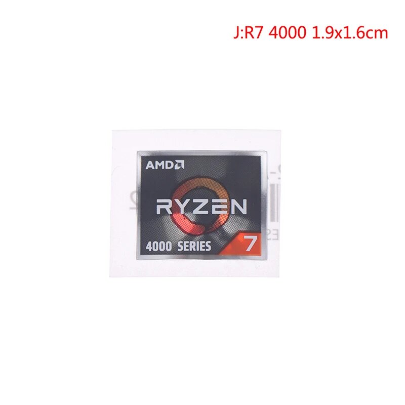 Наклейка AMD Ryzen 7 4000 J, 1.9x1.6см