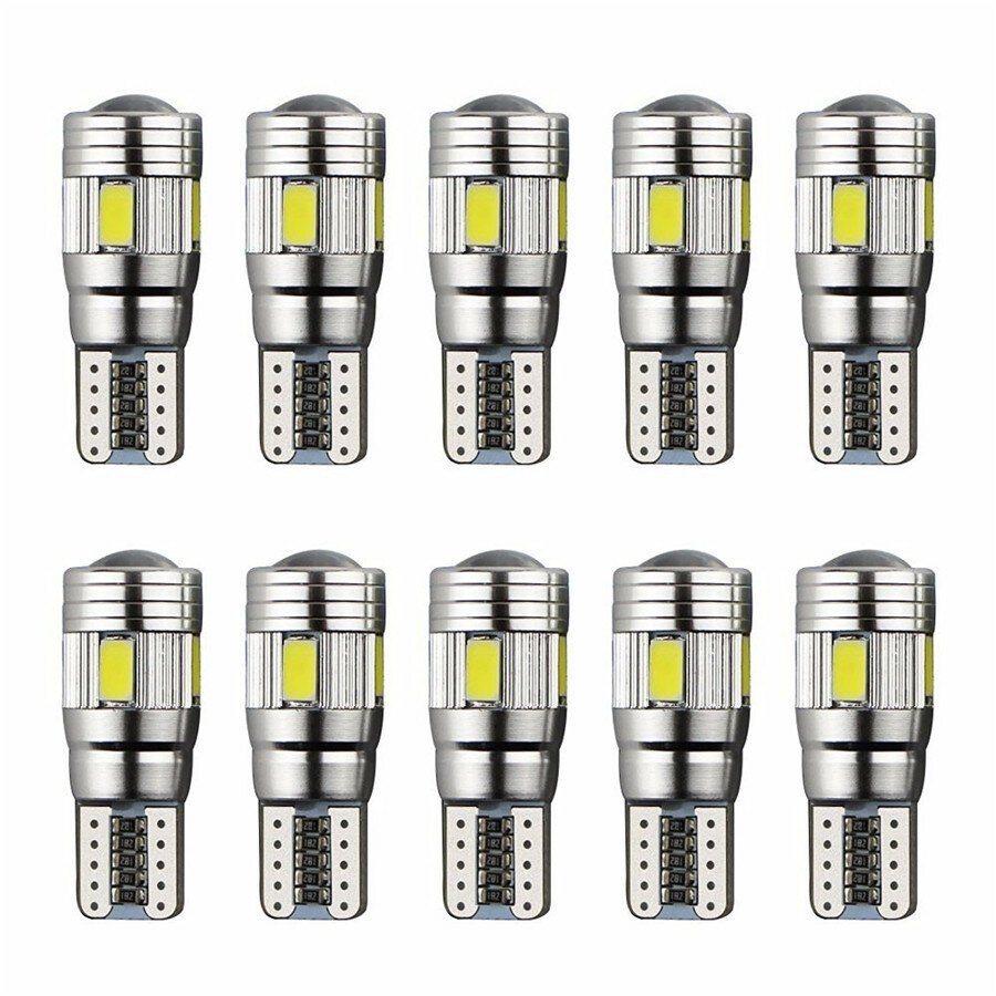 10X Белый Свет T10 501 194 W5W 5630 Led 6Smd Габаритная Лампа Автомобиля / Лампа Для чтения / Фонарь Номерного Знака / Ф