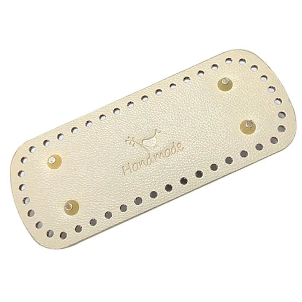 Новая нижняя часть сумки 8x20 см с отверстиями, износостойкая сумка для вязания крючком своими руками, дно сумки ручной работы с длинным дном, аксессуары Beige