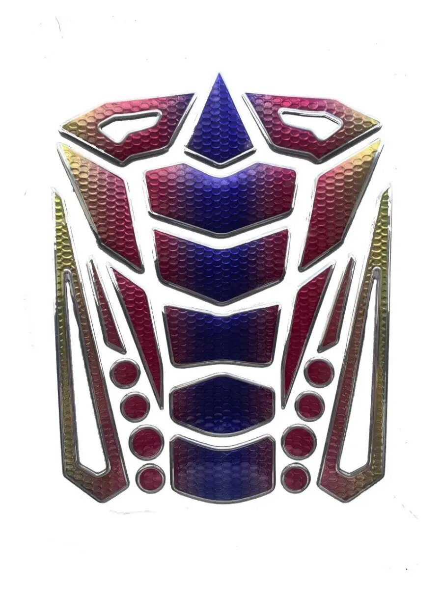 Защитная наклейка мототор "Fishbone", для бака мотоцикла, разноцветная