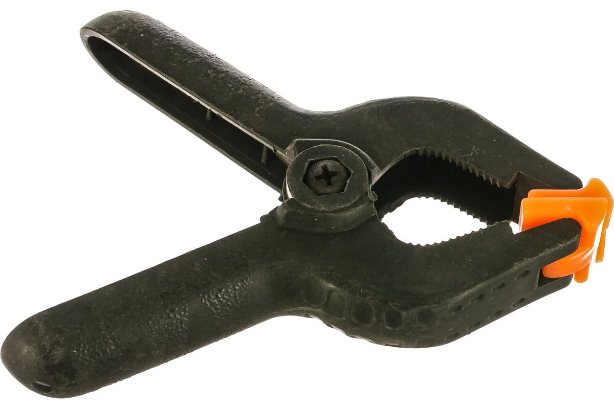 Пружинная струбцина Top Tools 100 мм 12A410 из высококачественной стали для надежной фиксации объектов во время работы с деревом и металлом.