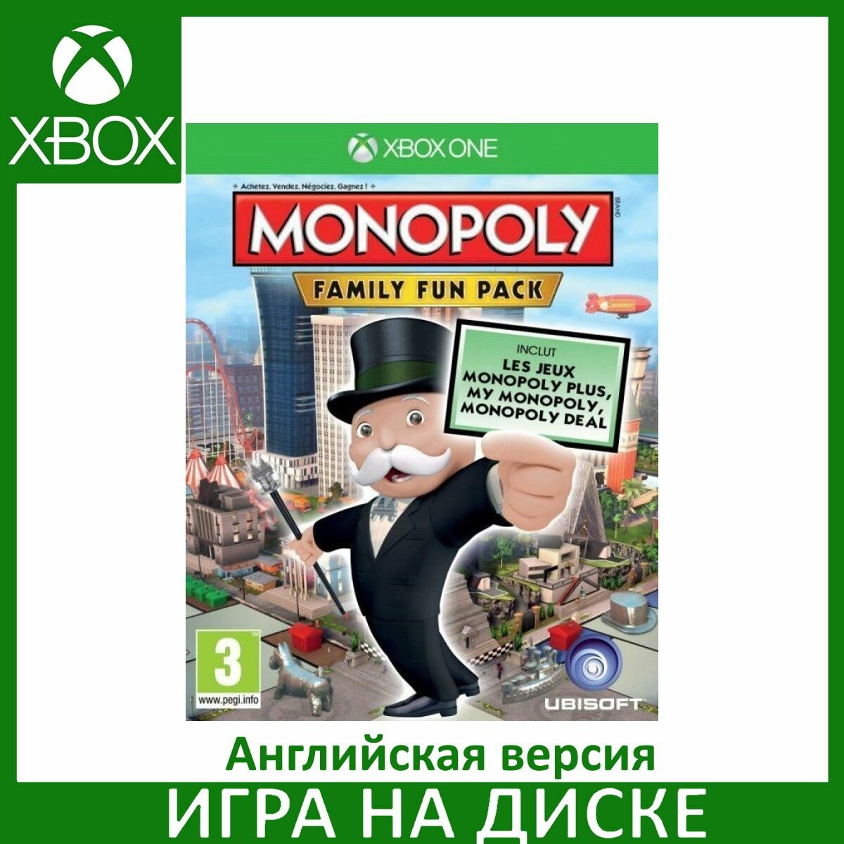 Игра Monopoly (Монополия) Family Fun Pack Xbox One Диск на Xbox One Английская версия