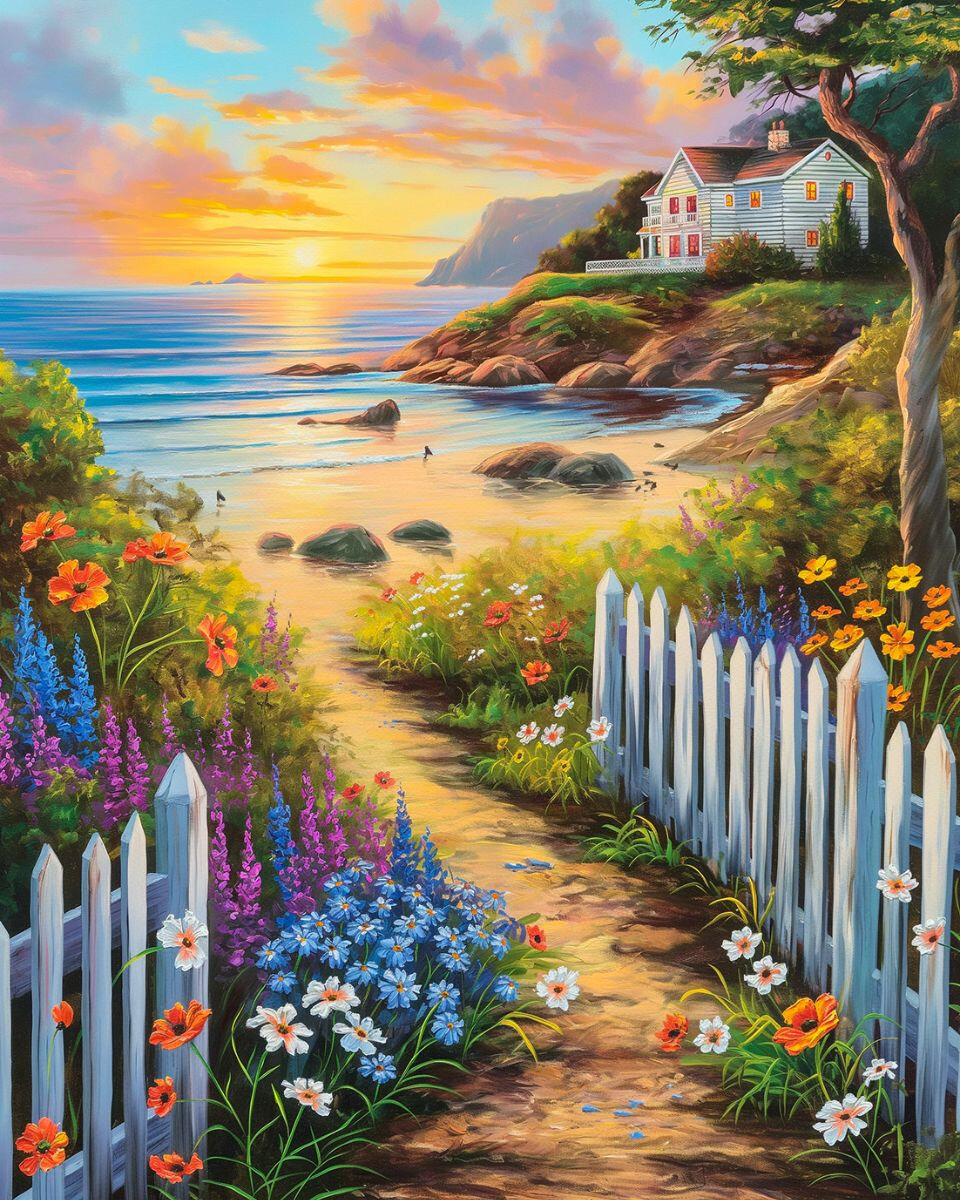 Картина по номерам спуск к морю 40х50