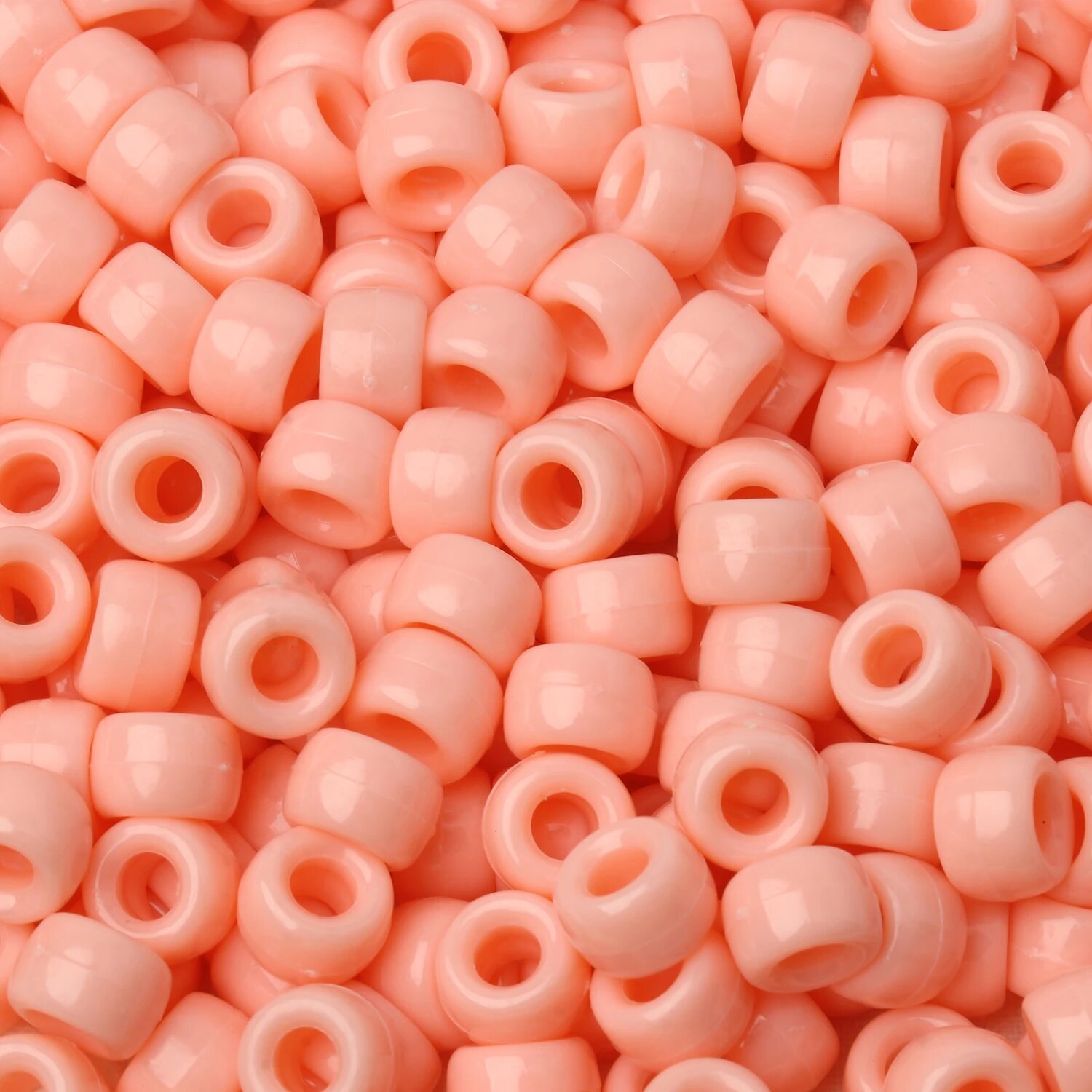 Бусины акриловые розовые 6x9 мм, 100шт, macaron pink