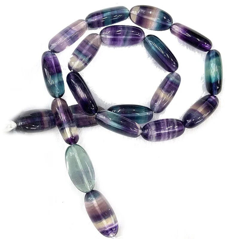 Бусины из натурального флюорита, 15 дюймов, овальные оливковые бусины «сделай сам», свободные бусины для изготовления ювелирных изделий, бусины для женщин, ожерелье, серьги, браслет, подарок