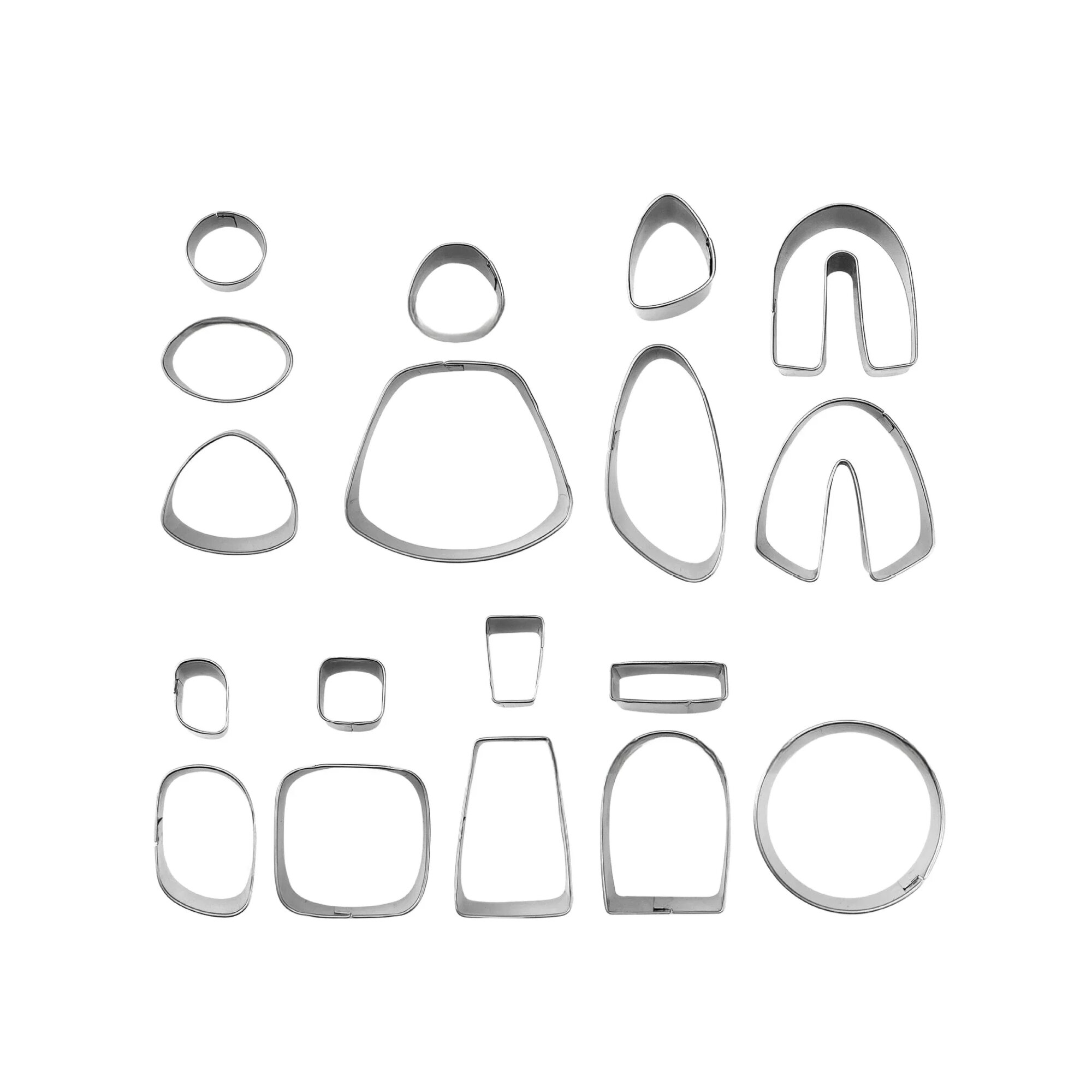 Резаки для сережек из полимерной глины, 24 шт, пластик Белый, A-18PCS