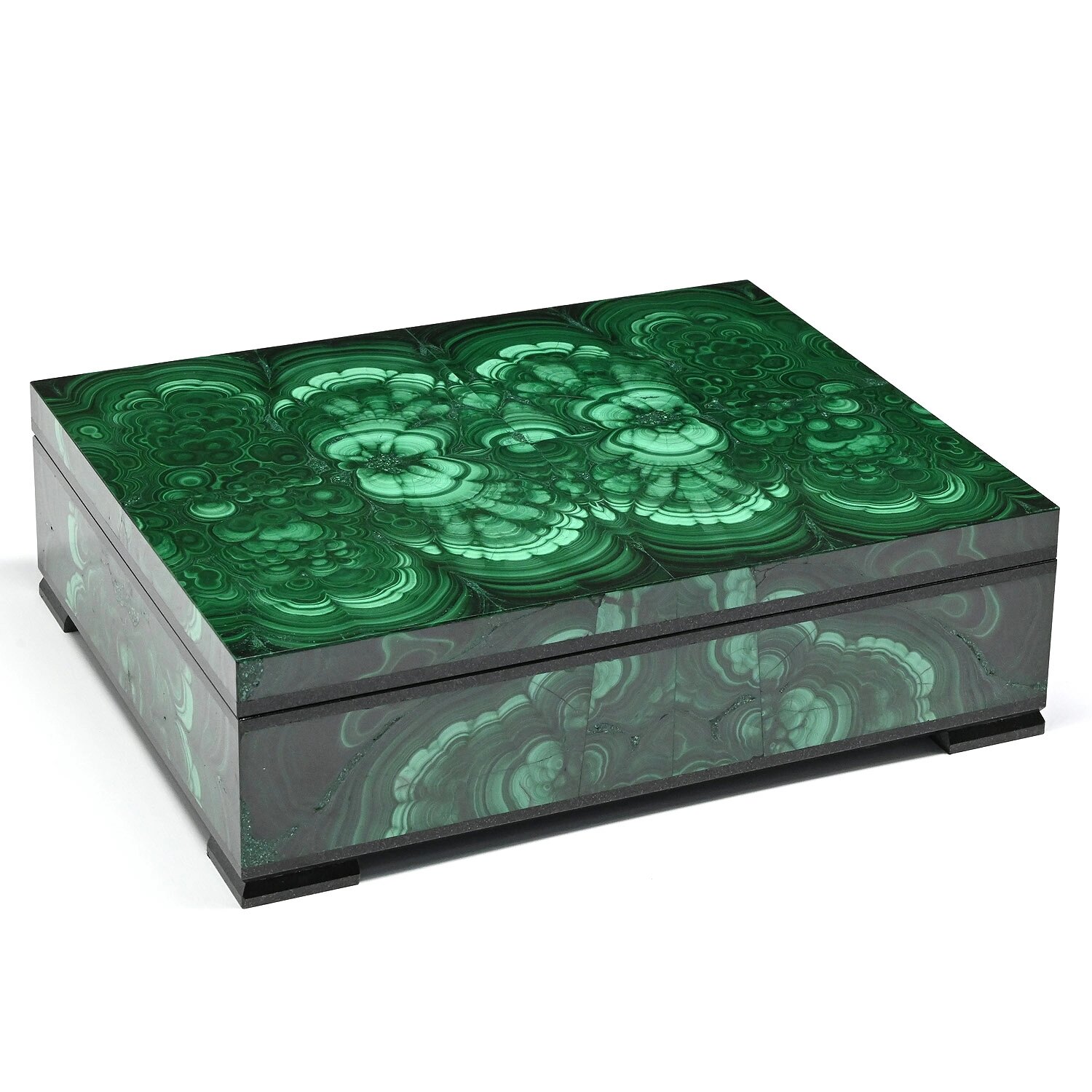 Шкатулка из малахита большая "VIP" 200*148*57мм .