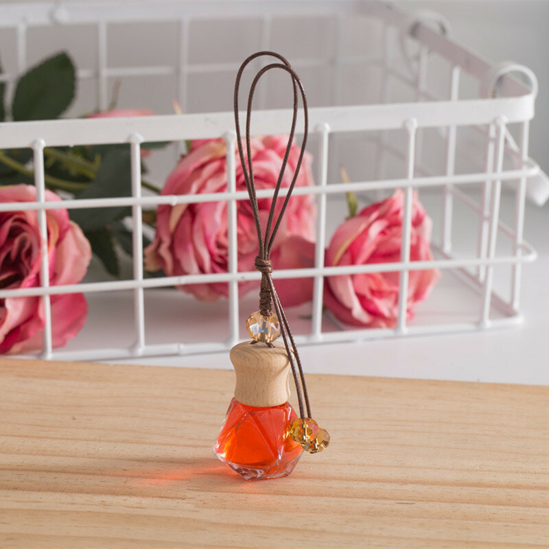 Автомобильный флакон духов "Хрустальный кулон", красная роза