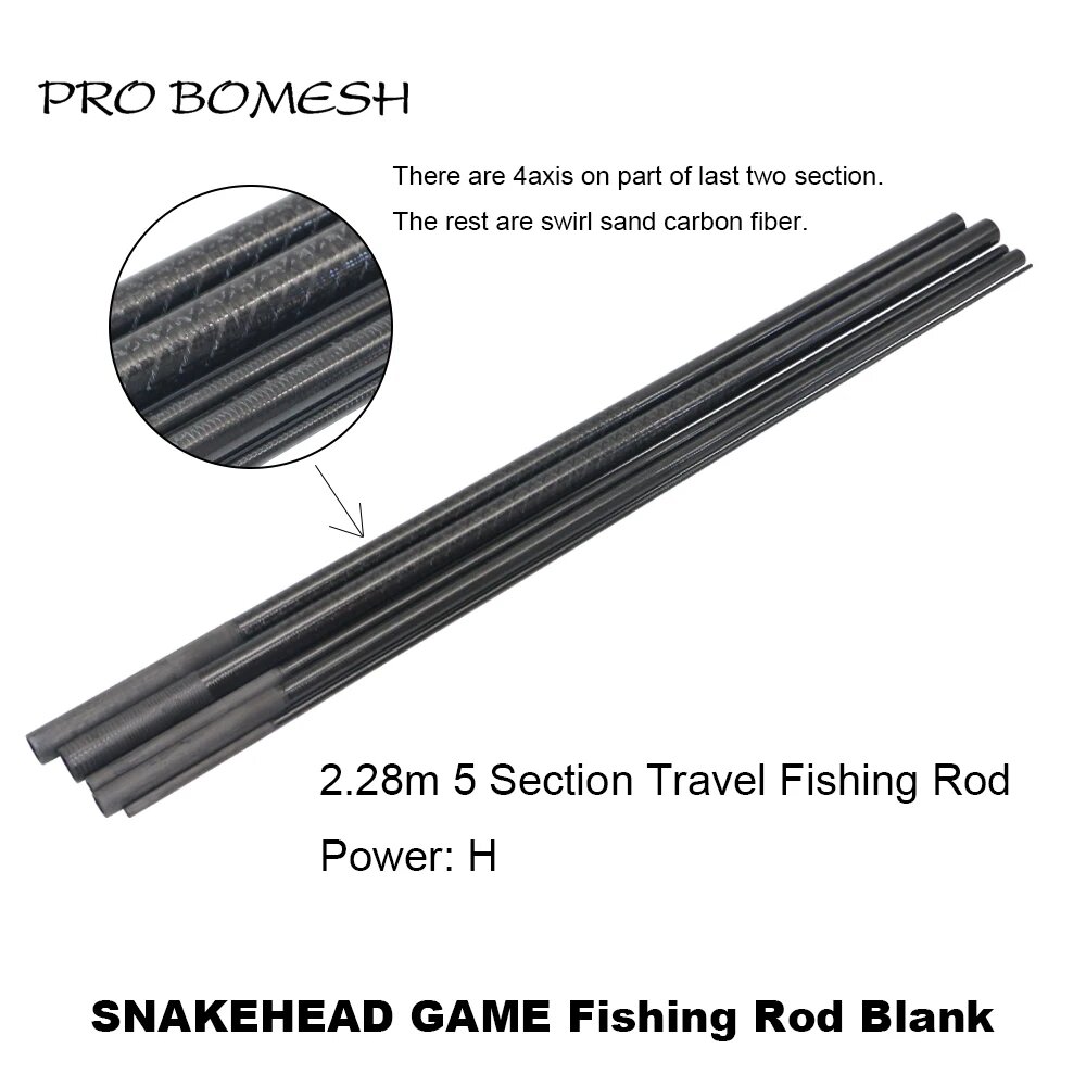 PRO BOMESH 2,23 м удочка из углеродного волокна 5-секционная 2.28m H