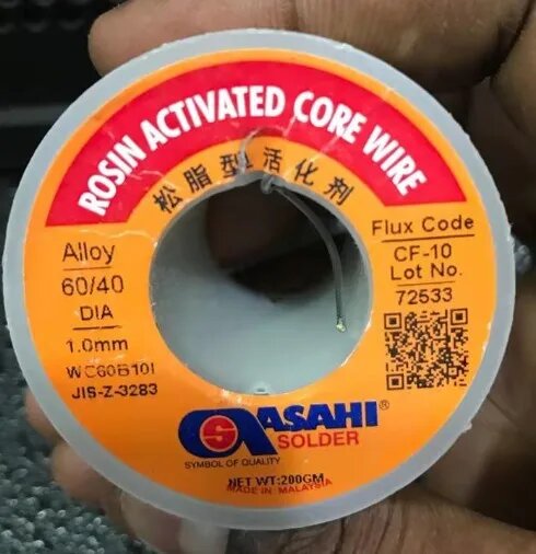 Паяльная проволока QASAHI 60/40, 1.0mm, 250g