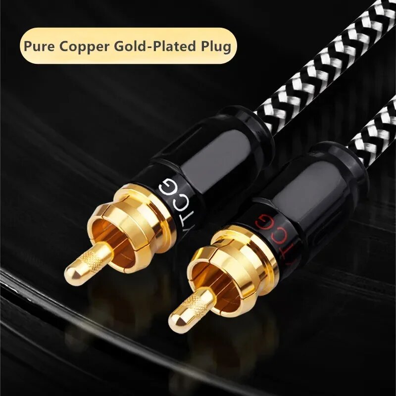 Аудиокабель USB C - 2RCA, 1.5м, черный — фото 1