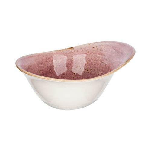 Салатник "Крафт распберри", фарфор, высота 75, длина 180, ширина 140мм, розов.