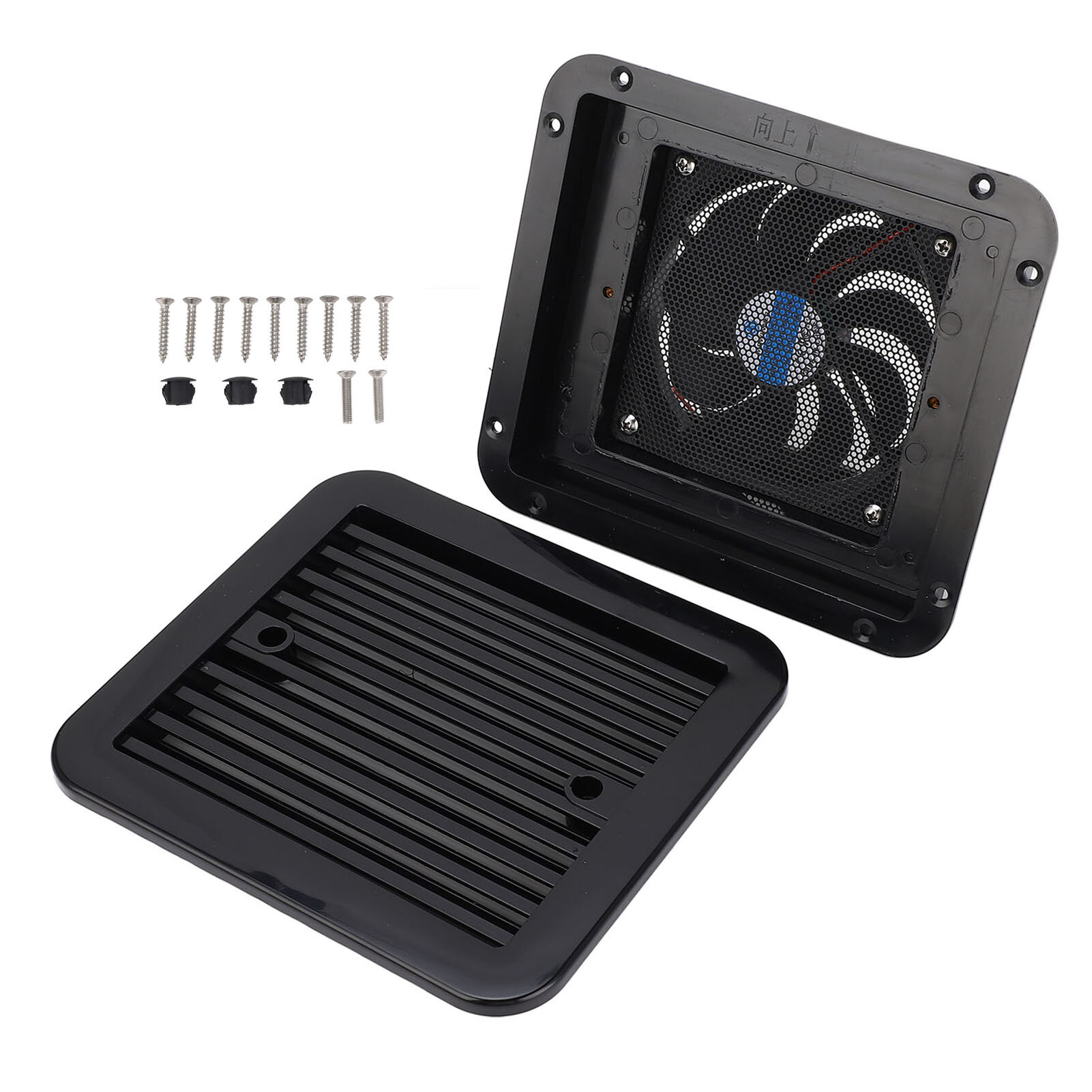 Боковой вентилятор для автофургона 205x185 мм 220 В, односторонний боковой выход воздуха, вытяжной вентилятор для кемпервана, прицепа, каравана, яхты