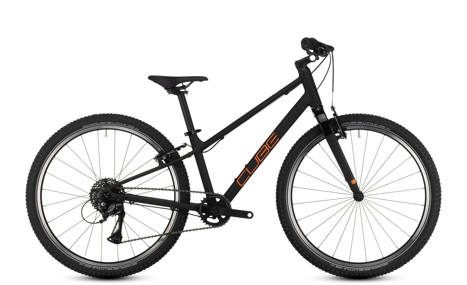 Подростковый велосипед Cube Numove 240, год 2025, цвет Черный-Оранжевый