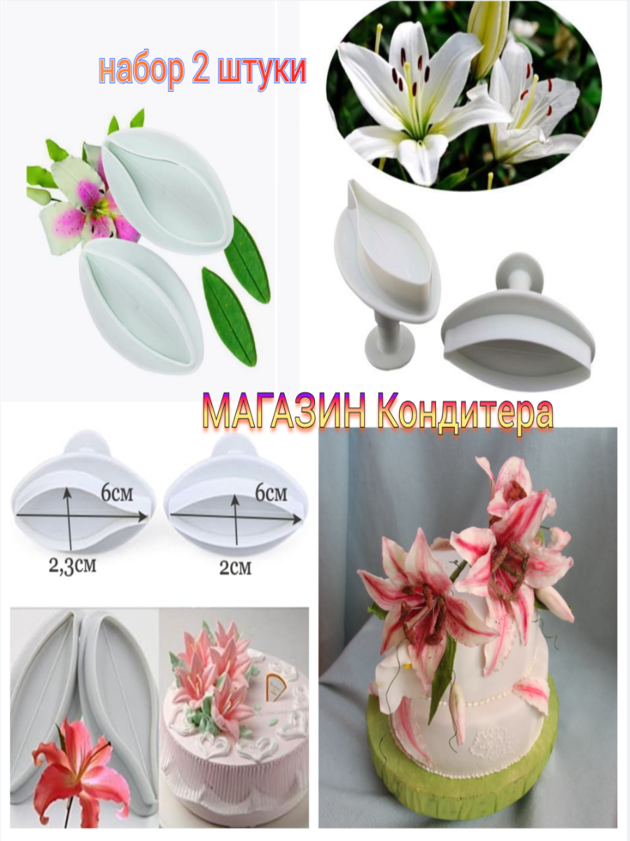 Набор плунжеров 2шт "Лилия"