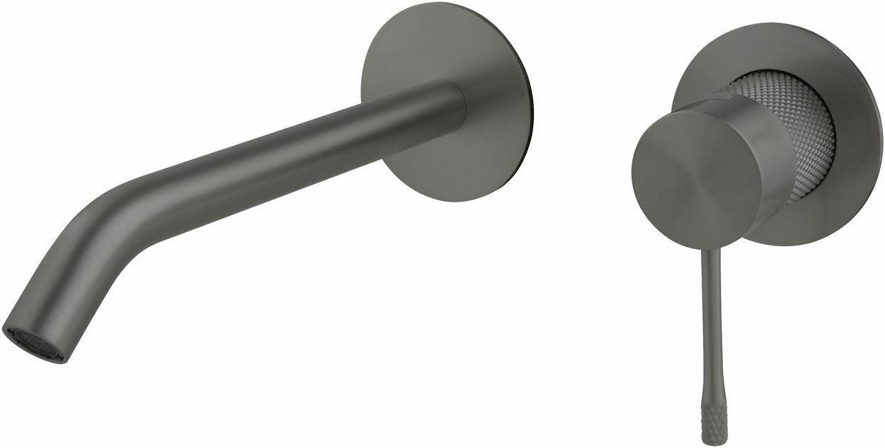 Смеситель для раковины Allen Brau Priority 4.0 5.31C03-MG, графит браш, настенный, однорычажный