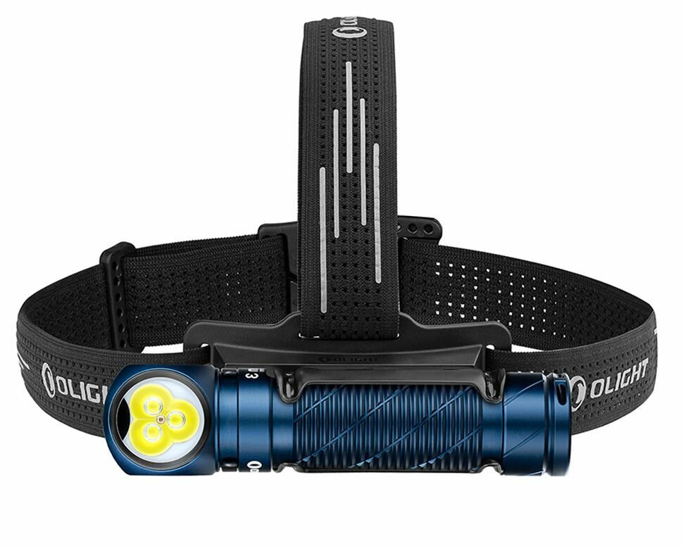 Налобный фонарь Olight Perun 3 Midnight Blue, 21700, 160 метров, 3000 люмен (Комплект)