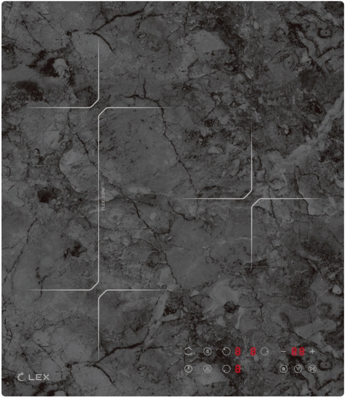 Индукционная варочная поверхность Lex EVI 430 F DS мрамор