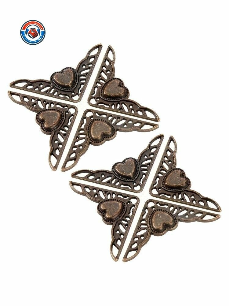 Угловые защитные кронштейны 8 шт, винтажные ножки для коробок и мебели в стиле бронза, декоративные железные уголки для ювелирных шкатулок и столов, легкая установка