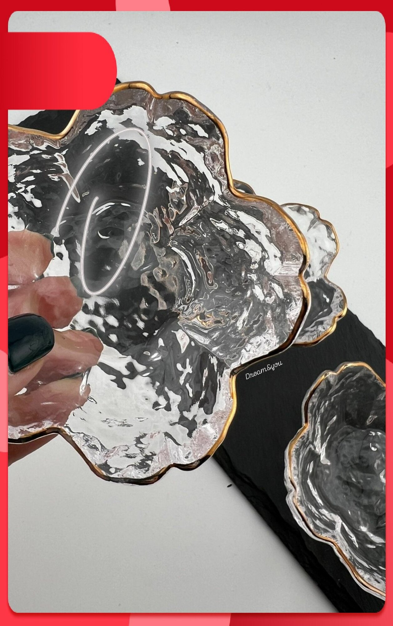 Эксклюзивный комплект 3 стеклянных соусницы DAY