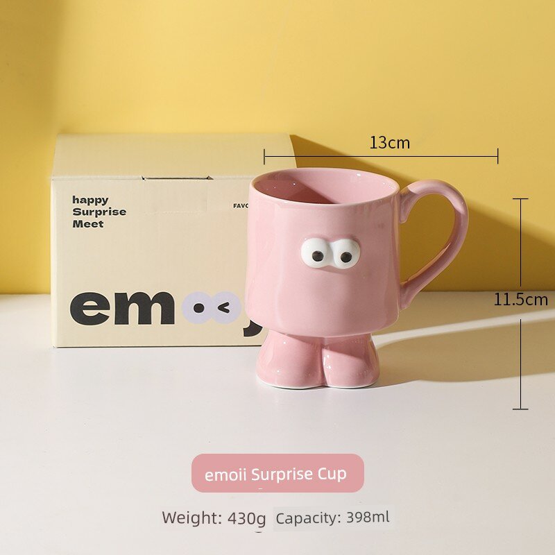 MIXIM розовая кружка с большими глазами, домашняя креативная дорожная подарочная коробка, подарок на день рождения,