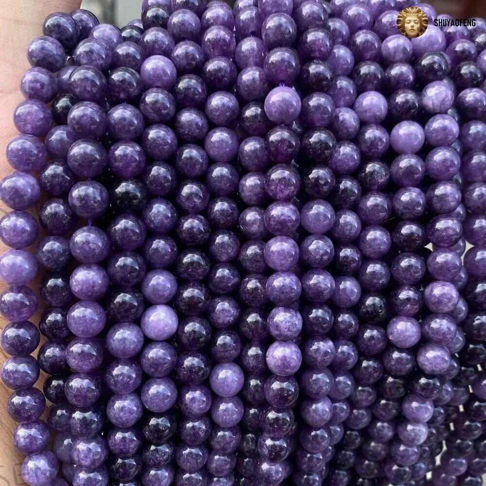 XiLiTaTa Бусины из чароита, Круглые, незакрепленные, 8 мм, (около 46 шт)
