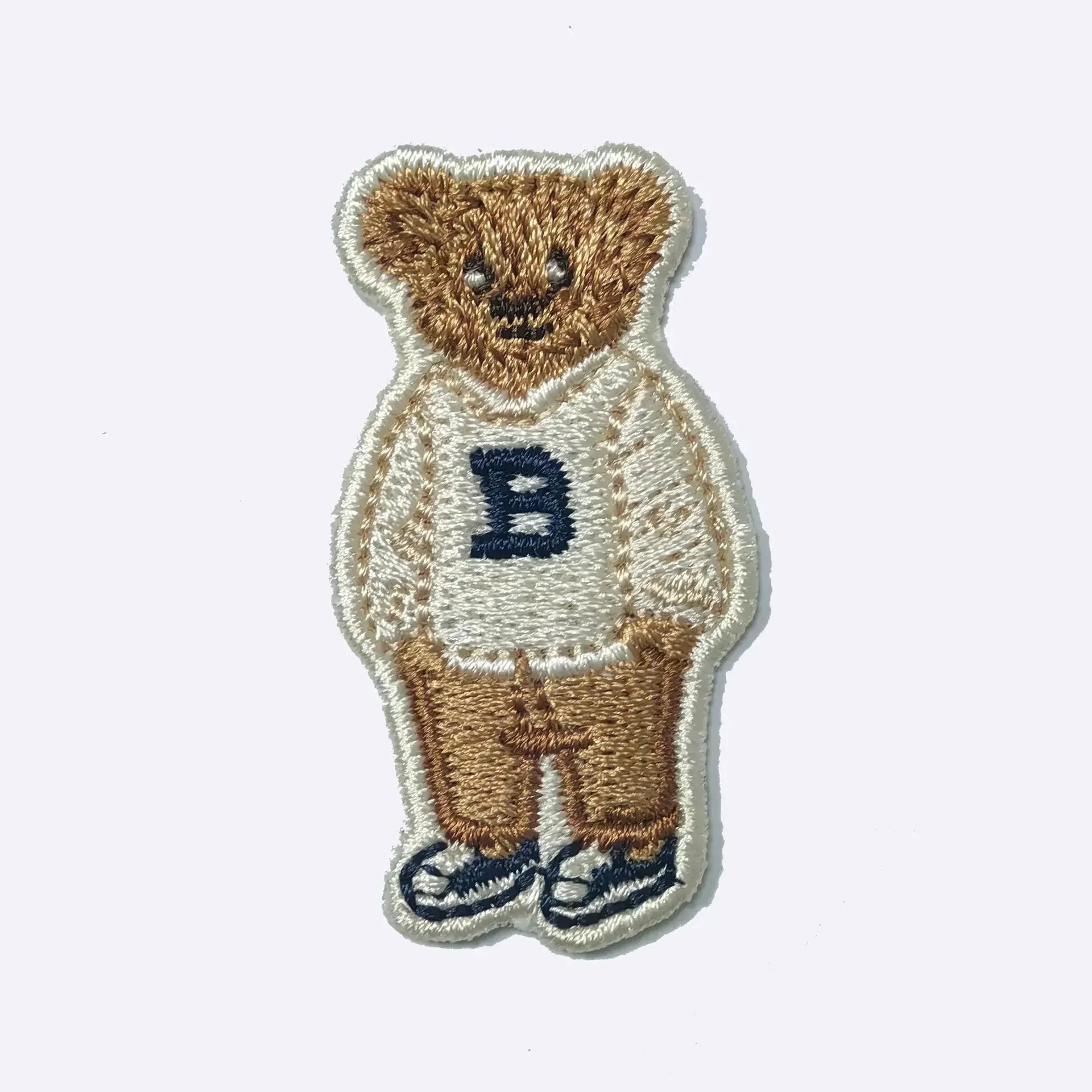Бежевая нашивка медведь с буквой B, TH558-mibaichenshanl