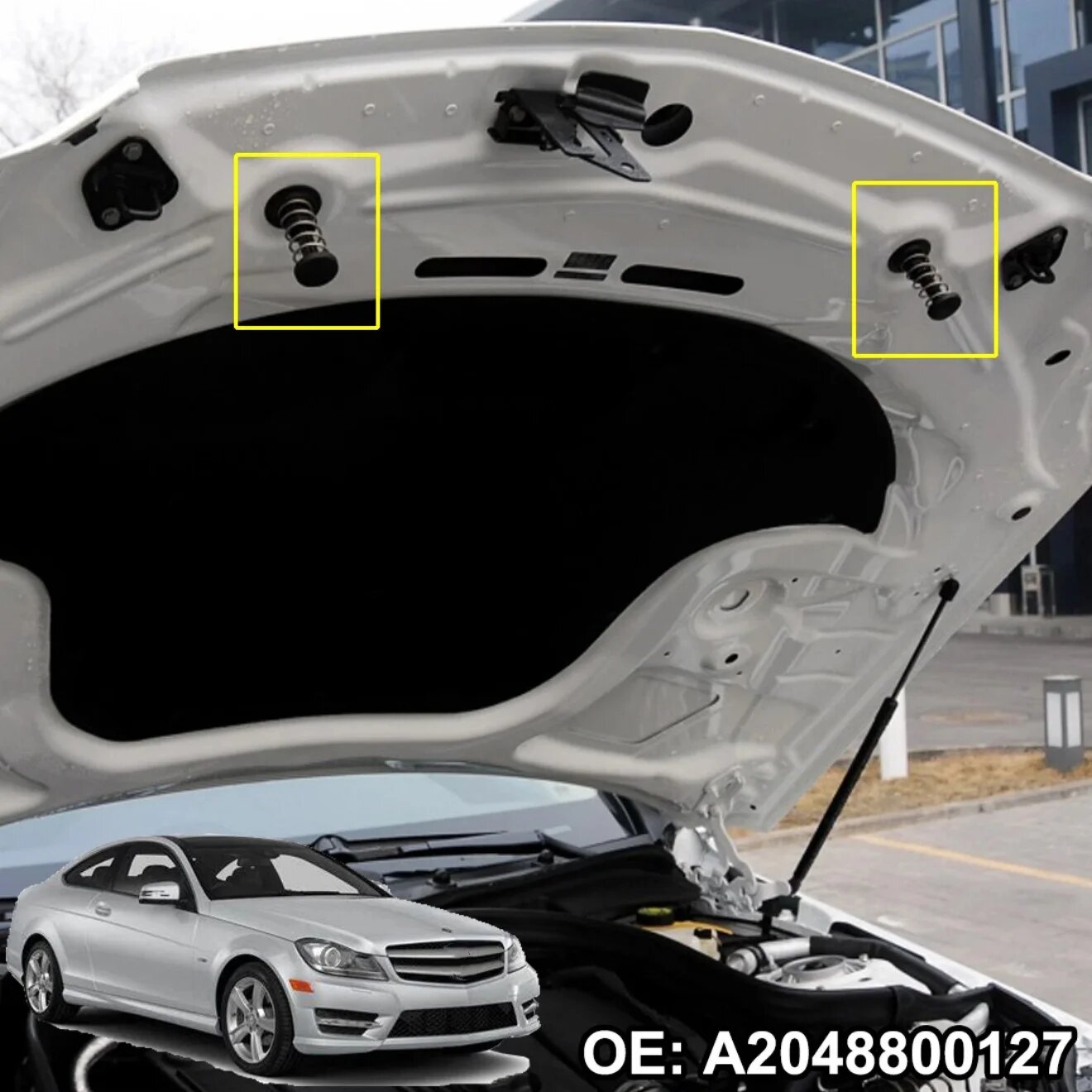2 шт. капоты двигателя автомобиля, пружина капота A2048800227 для Mercedes-Benz W204 W212 X204 C63 C250 C300 C350, автоаксессуары