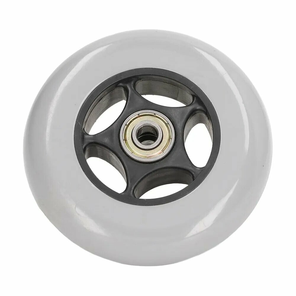 Колесо для инвалидной коляски 4 дюйма резиновое малошумное роликовое колесо для ходунков запасная часть для роллатора серого цвета